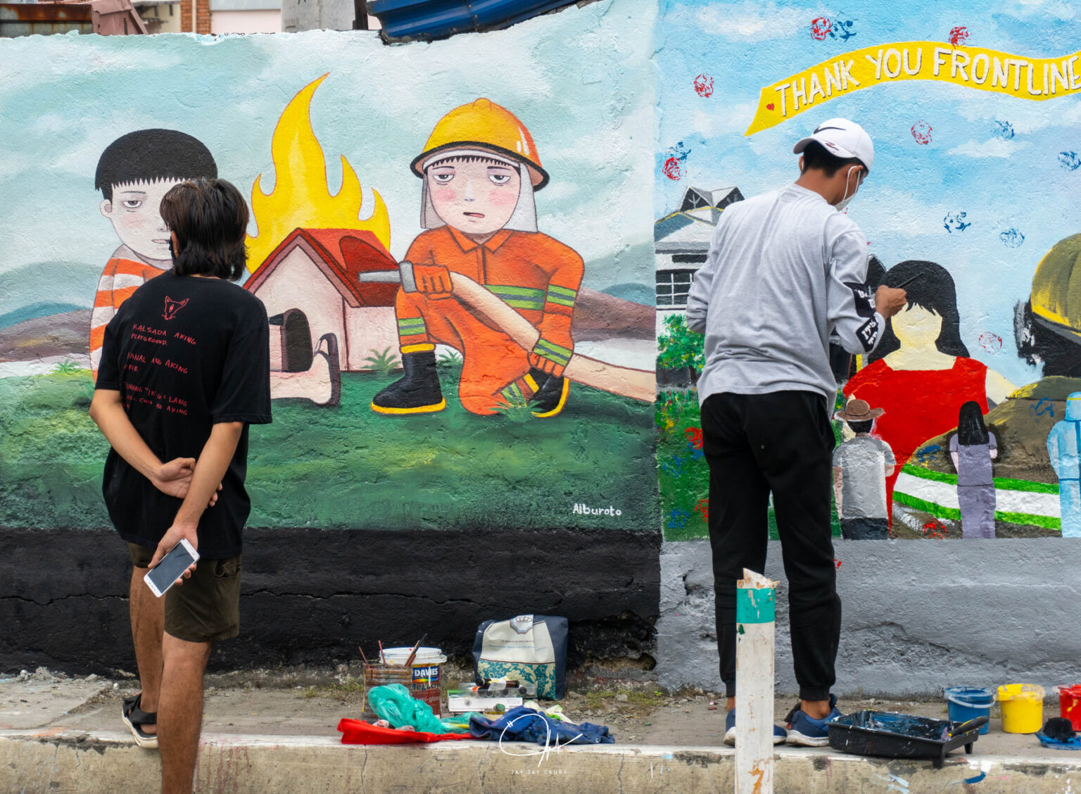 Students’ murals brighten Kawit in promoting fire awareness campaign ...