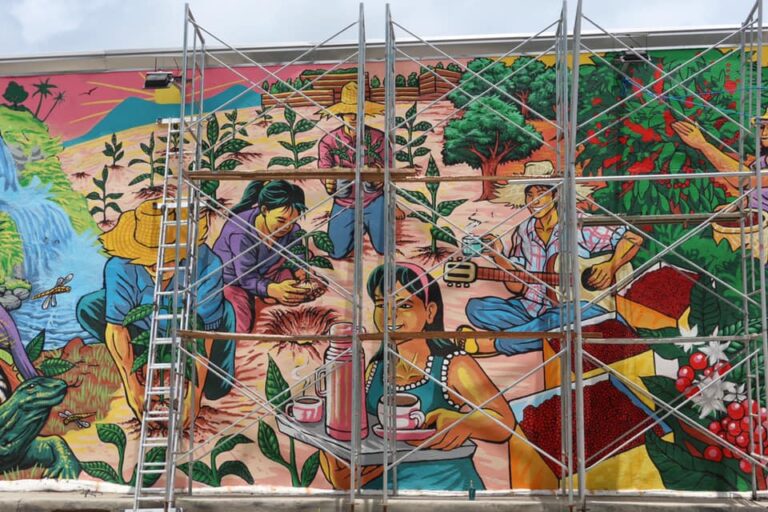 Amadeo exhibits its coffee culture through mural - The Cavite Rising