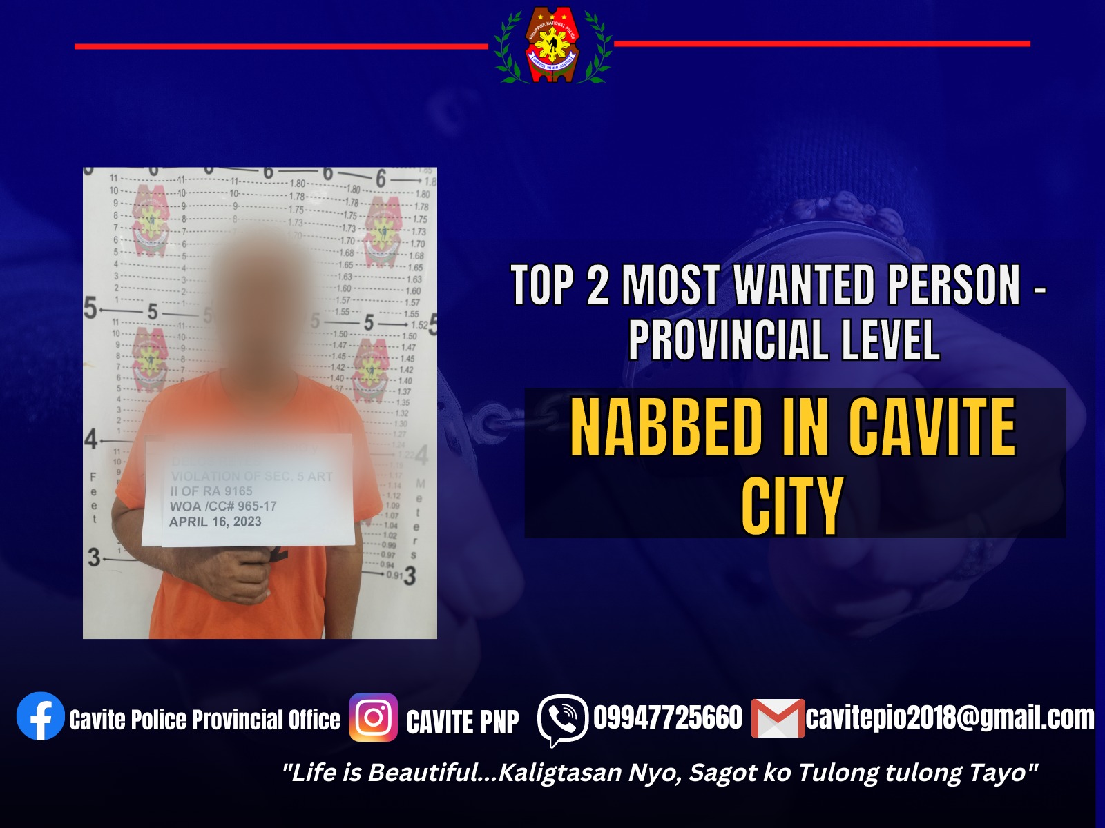 Second most wanted sa Cavite, arestado - The Cavite Rising